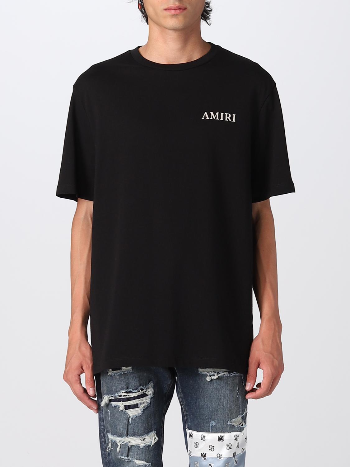 AMIRI: T-shirt men - Black | Amiri t-shirt MJL010 online at GIGLIO.COM
