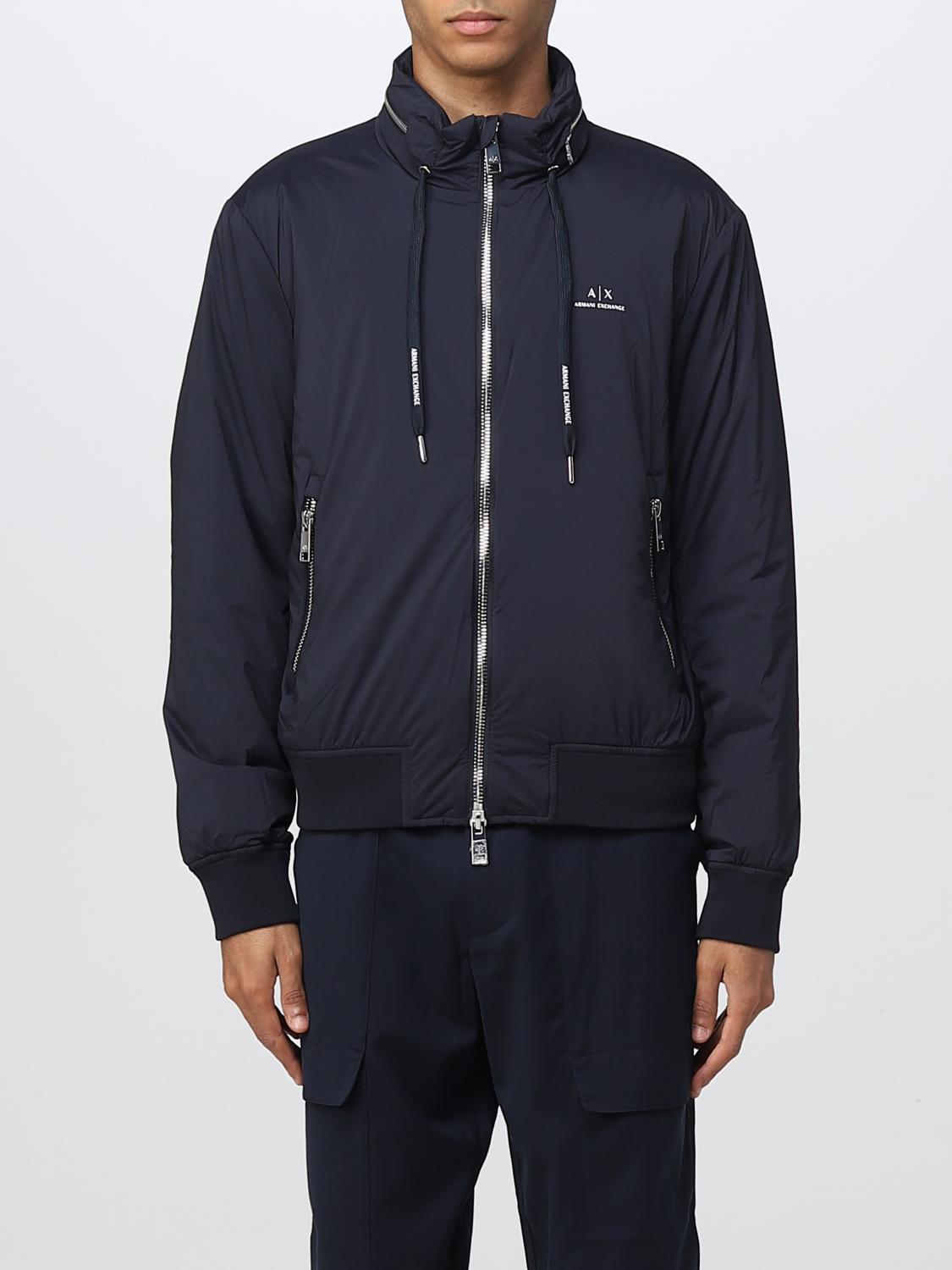ARMANI EXCHANGE: Coat men - Navy | Armani Exchange jacket 8NZB60ZN97Z ...