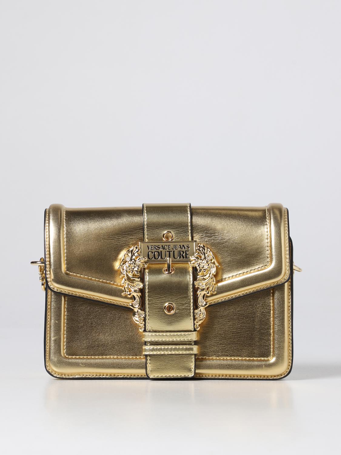 VERSACE JEANS COUTURE: Shoulder bag women - Gold | Versace Jeans ...