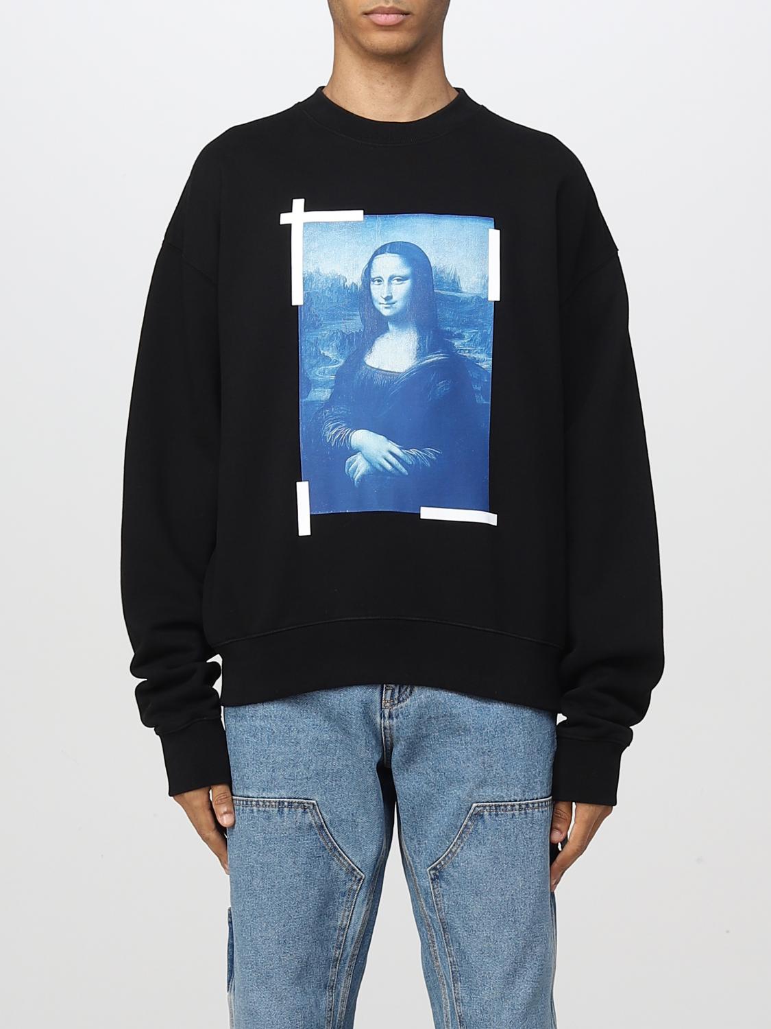 OFF-WHITE: Felpa con stampa grafica - Nero | Felpa Off-White ...