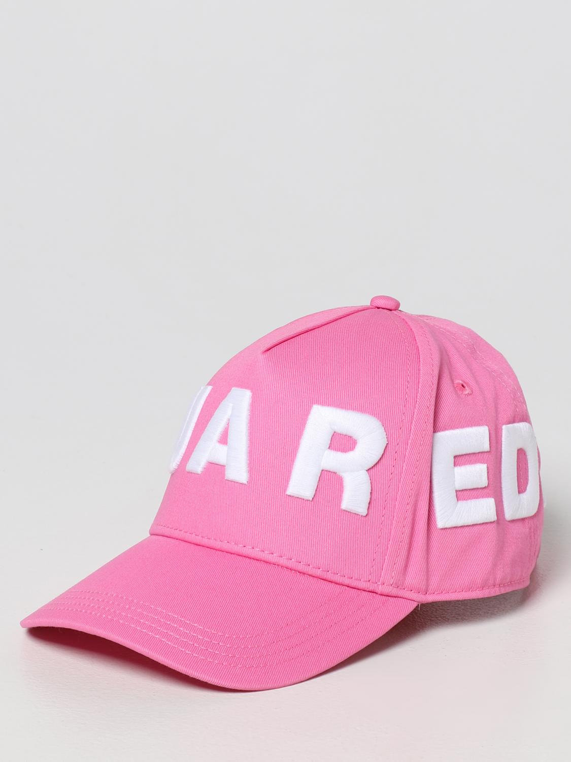 DSQUARED2: Hat kids Junior - Pink | Dsquared2 hat DQ1272D00YT online at ...