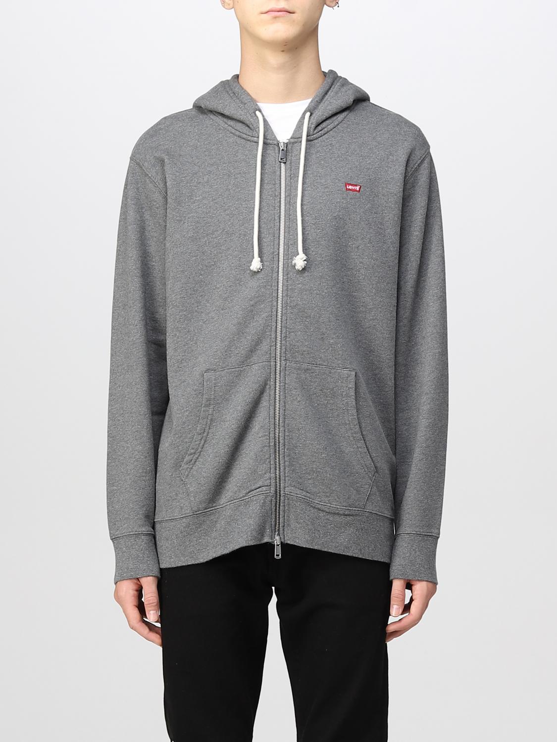 LEVI'S: Sweatshirt men - Grey | Levi's sweatshirt 345840000 online at ...