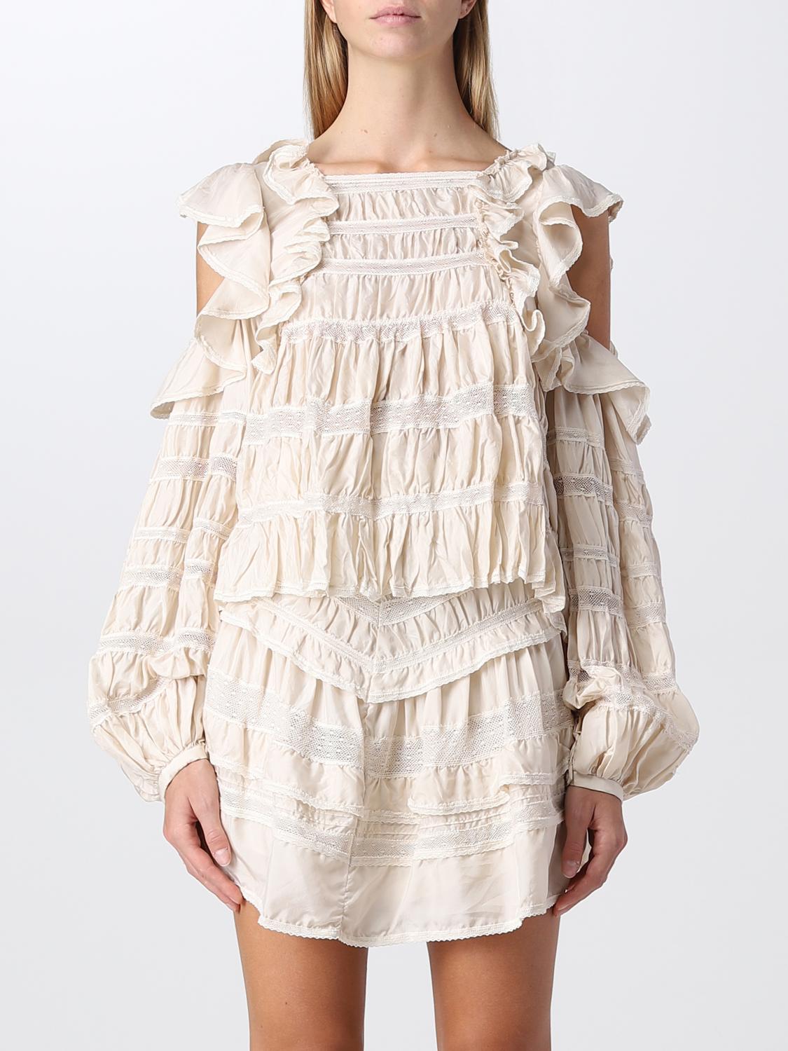 ISABEL MARANT: Top women - Ecru | Isabel Marant top HT238322A028I ...
