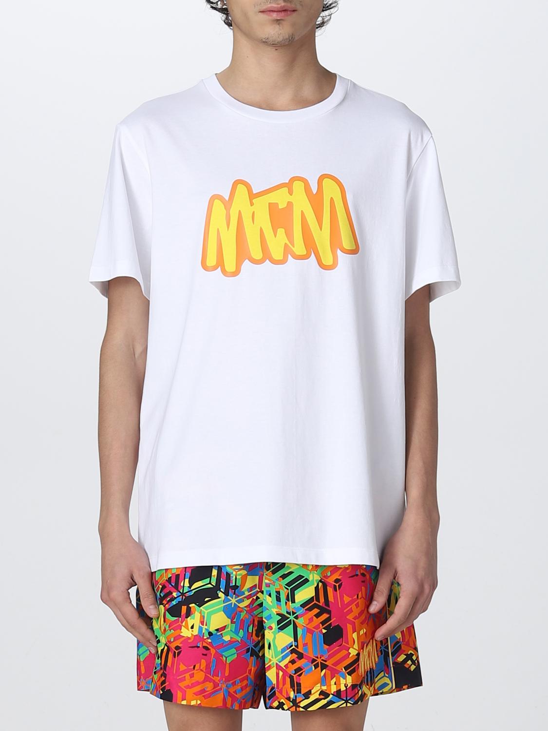 MCM: T-shirt men - White | Mcm t-shirt MHTCAMM01 online at GIGLIO.COM