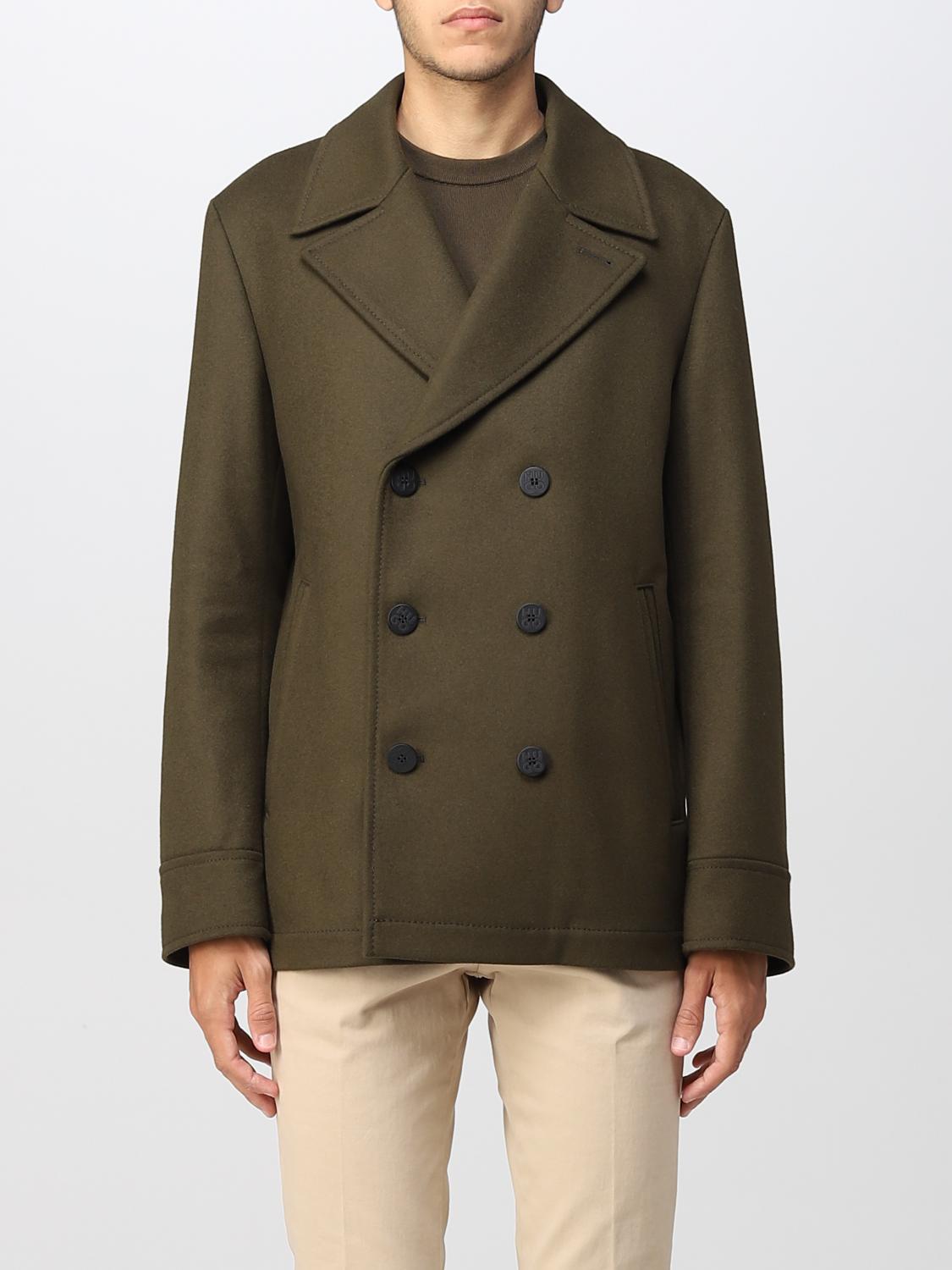 HUGO: Coat men - Green | Hugo coat 50474392 online at GIGLIO.COM