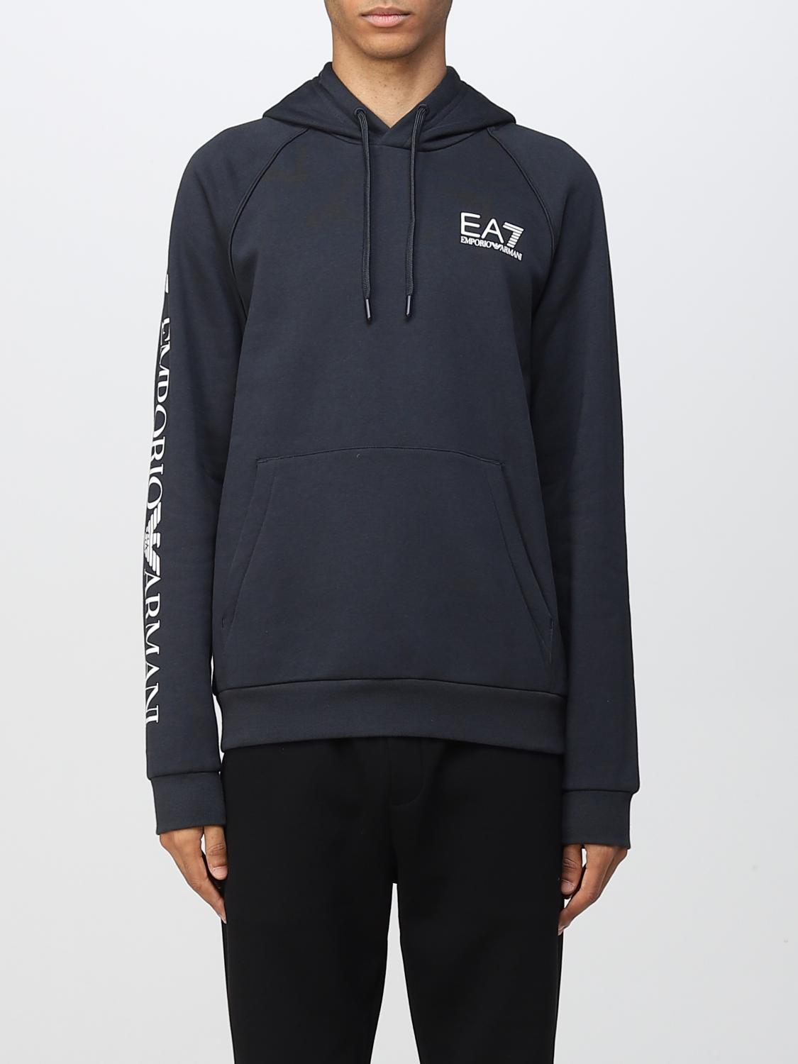 EA7: Felpa con logo - Blue | Felpa Ea7 8NPM08PJ07Z online su GIGLIO.COM