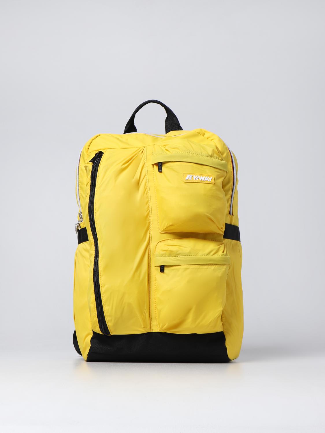 K-WAY: Backpack men - Yellow | K-Way backpack K2118SW online at GIGLIO.COM