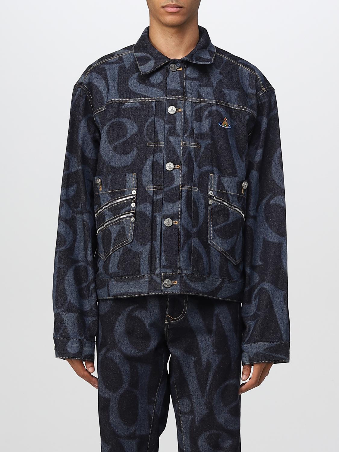 VIVIENNE WESTWOOD: Blazer men - Denim | Vivienne Westwood jacket 39010008W0091 online at GIGLIO.COM