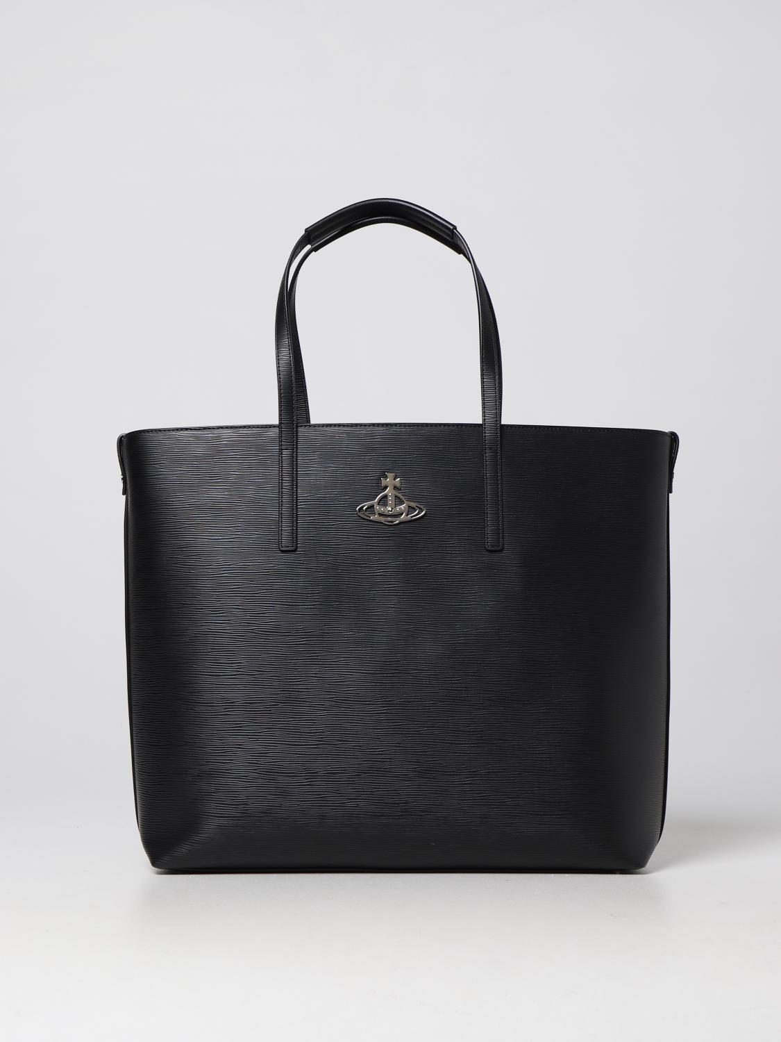 VIVIENNE WESTWOOD: Tote bags women - Black | Vivienne Westwood tote bag 42040055S000E online at ...