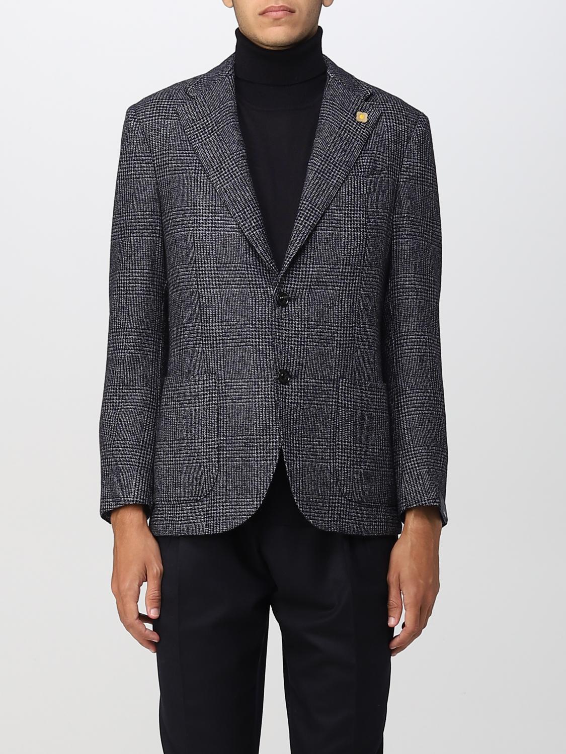 LARDINI: Jacket men - Blue | Lardini jacket IR389AV25IRR59205 online at ...