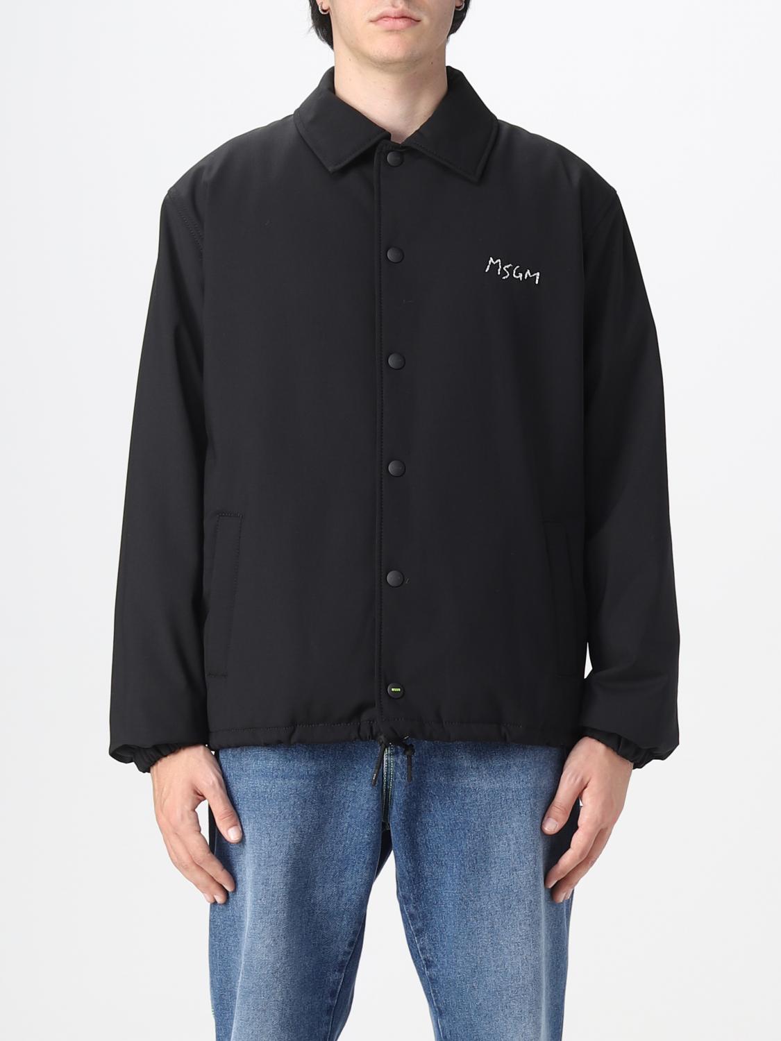 MSGM: Jacket men - Black | MSGM jacket 3340MH21X227603 online at GIGLIO.COM