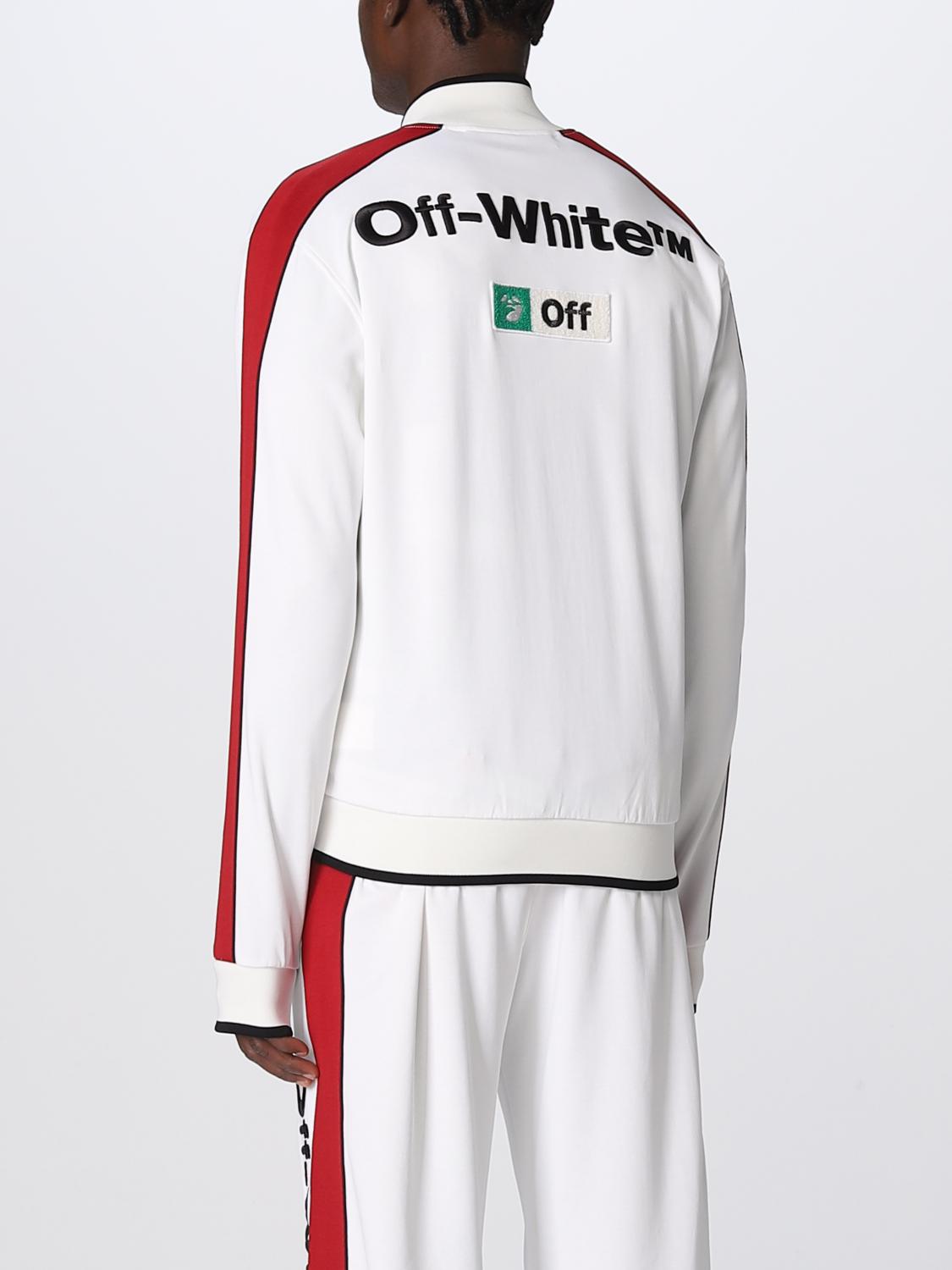 Off-White Felpa con zip - Bianco | OMBD043F22FAB001 | GIGLIO.COM