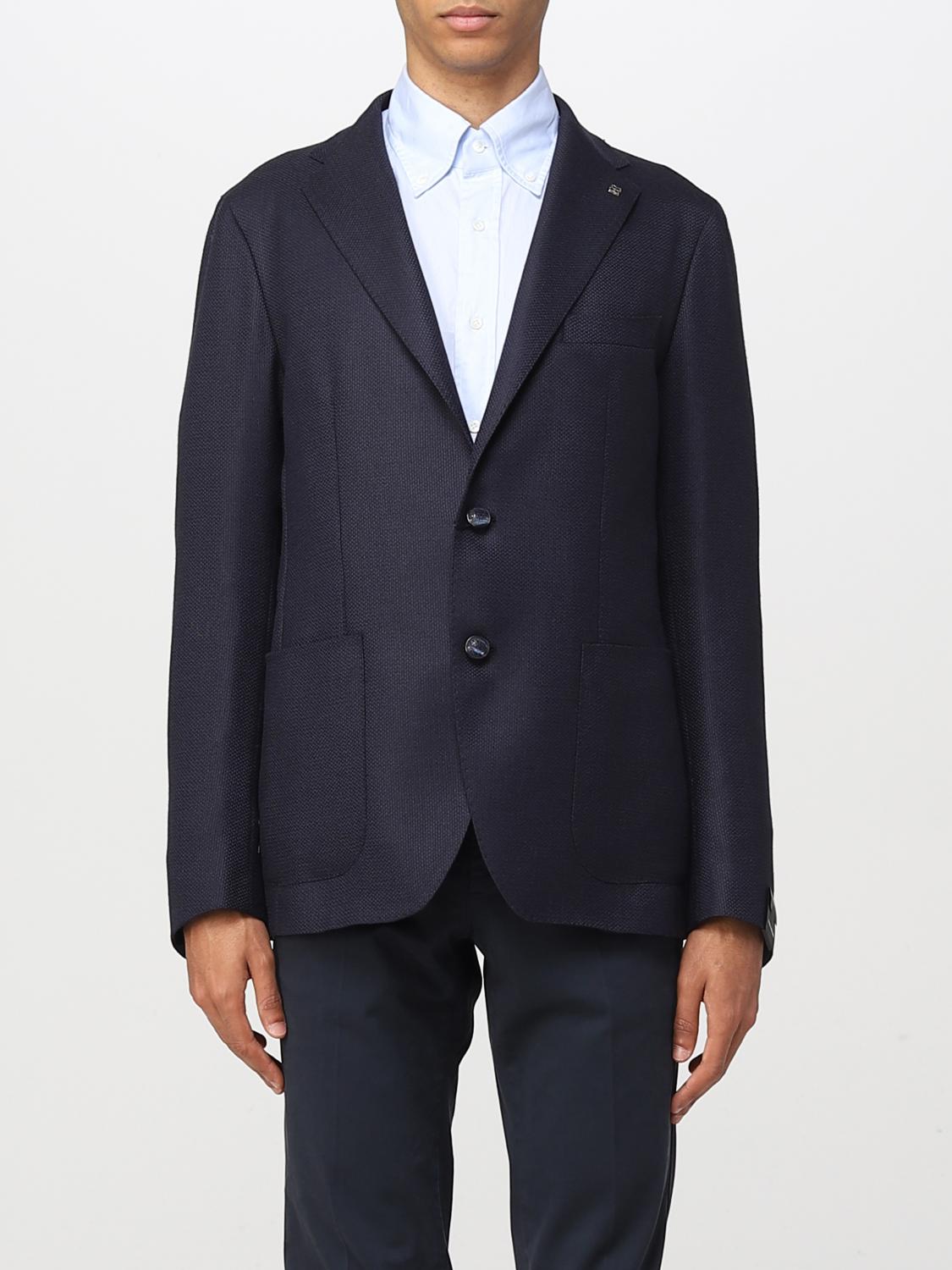 TAGLIATORE: Jacket men - Blue | Tagliatore blazer 1SMC22K120028 online ...
