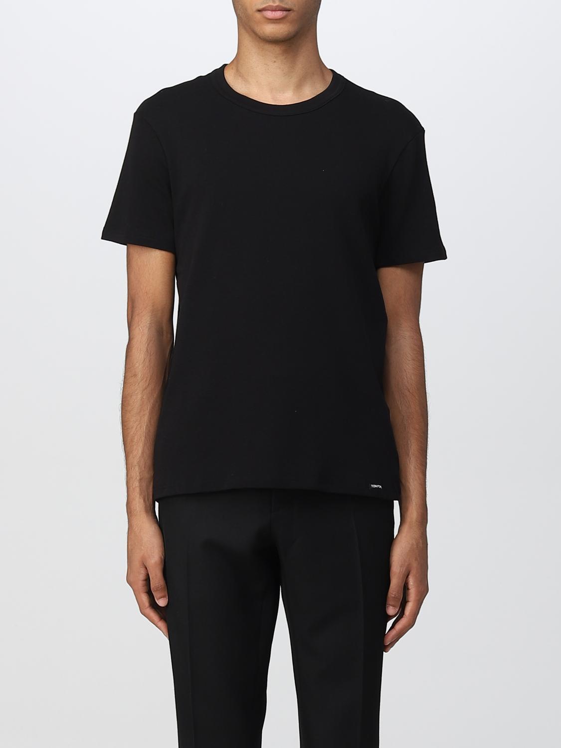 TOM FORD: T-shirt men - Black | Tom Ford t-shirt T4M08141 online at ...