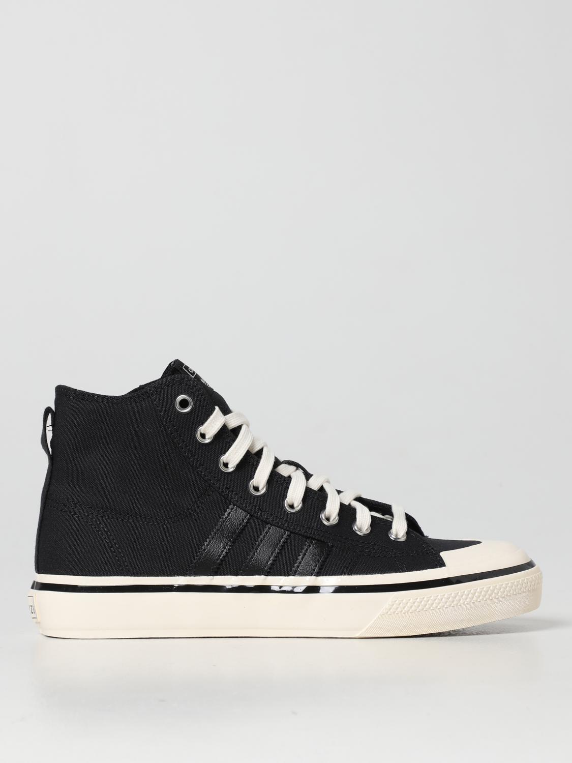 ADIDAS ORIGINALS: Sneakers Nizza HI RF 74 in canvas - Nero | Sneakers ...