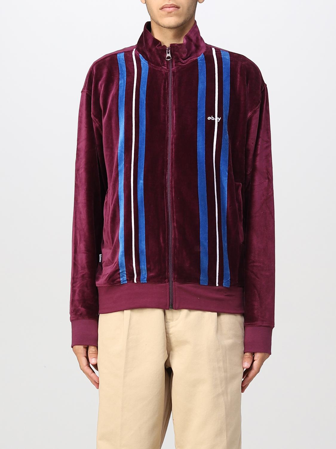 OBEY: Jacket men - Red | Obey sweatshirt 111620077 online at GIGLIO.COM