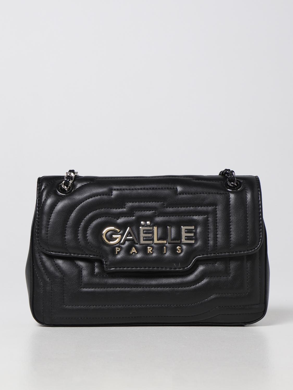 GAËLLE PARIS: Borsa Gaëlle Paris in pelle sintetica con logo - Nero ...