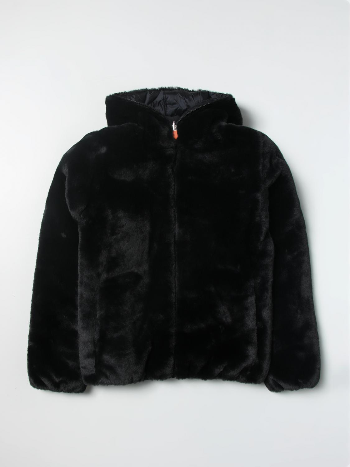 SAVE THE DUCK: Jacket kids - Black | Save The Duck fur J33540GFURY15 online at GIGLIO.COM