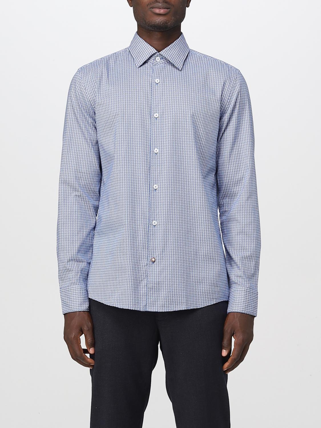 BOSS: Shirt men - Gnawed Blue | Boss shirt 50478861 online at GIGLIO.COM