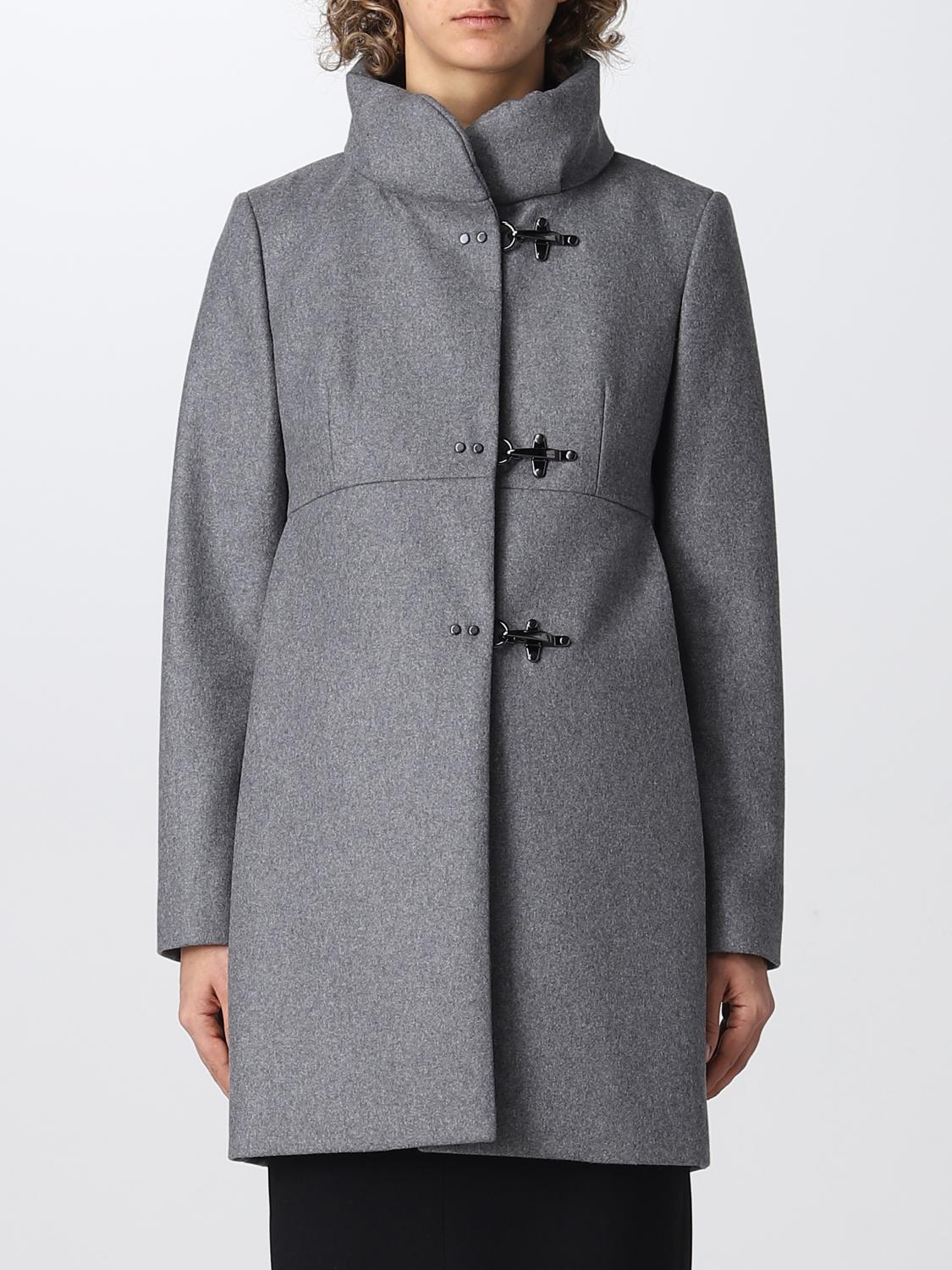 FAY: Coat women - Grey | Fay coat NAW5045Y050UKM online at GIGLIO.COM