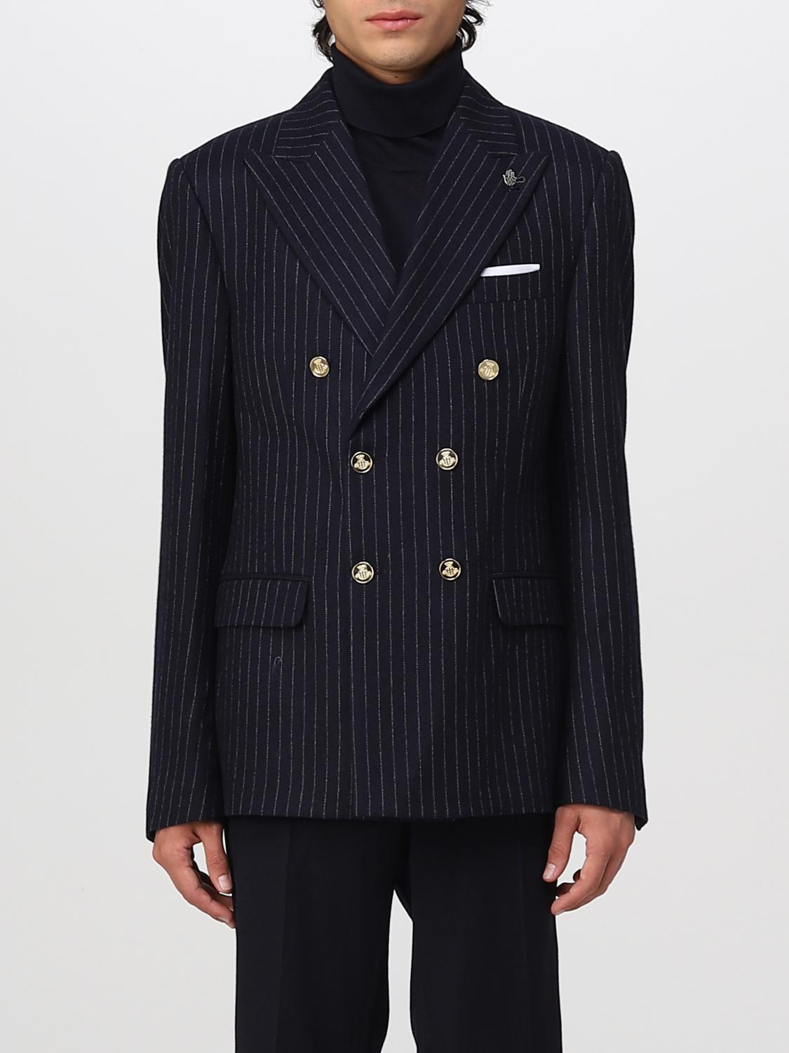 DANIELE ALESSANDRINI GREY: Jacket men - Blue | Daniele Alessandrini ...