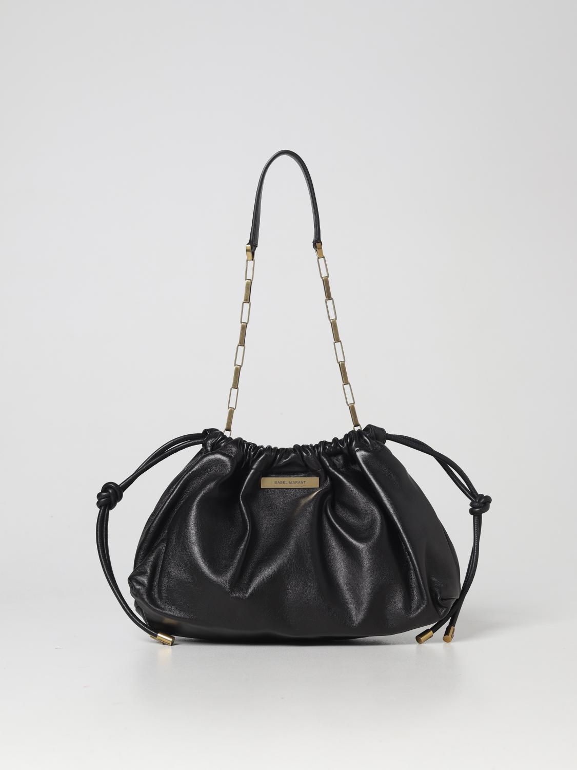 ISABEL MARANT: Borsa in nappa - Nero | Borsa A Spalla Isabel Marant ...