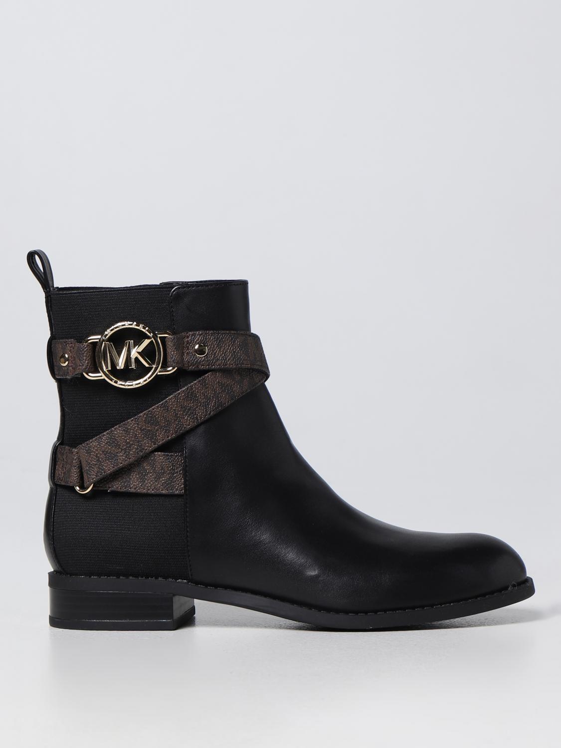 MICHAEL KORS: Boots women - Brown | Michael Kors flat ankle boot ...