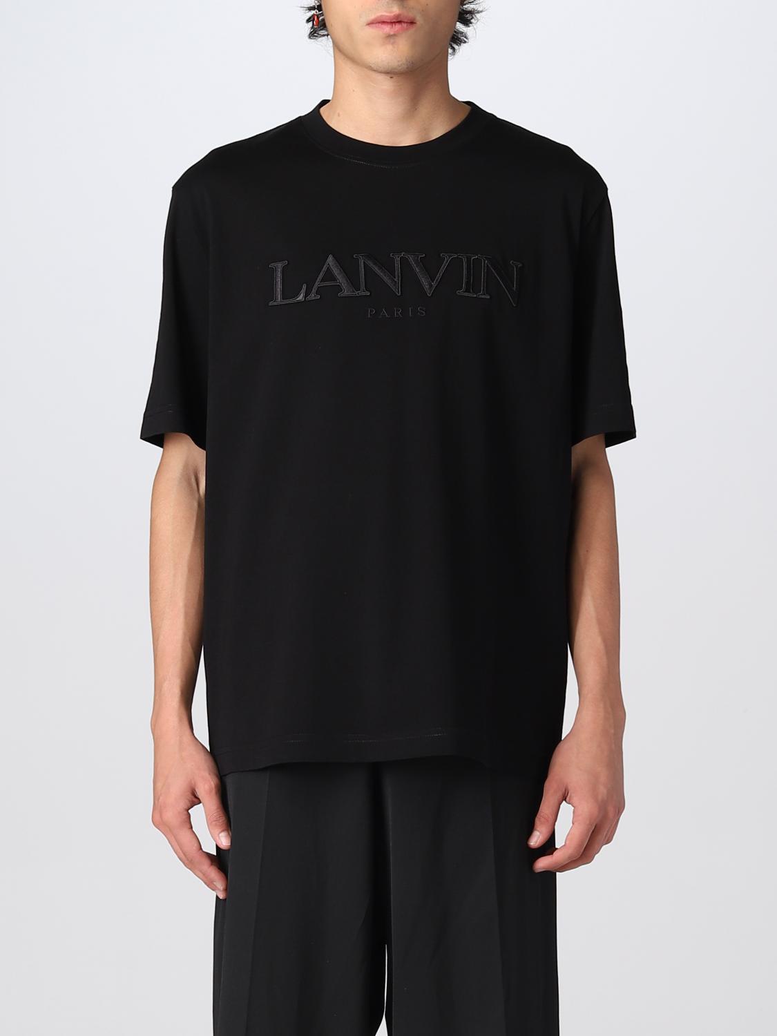 LANVIN: T-shirt men - Black | Lanvin t-shirt RMTS0005J208H22 online at GIGLIO.COM