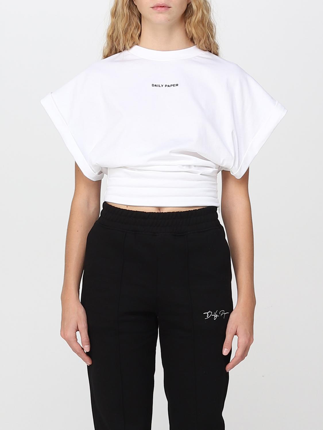 DAILY PAPER: T-shirt women - Blue | Daily Paper t-shirt 2221223 online ...