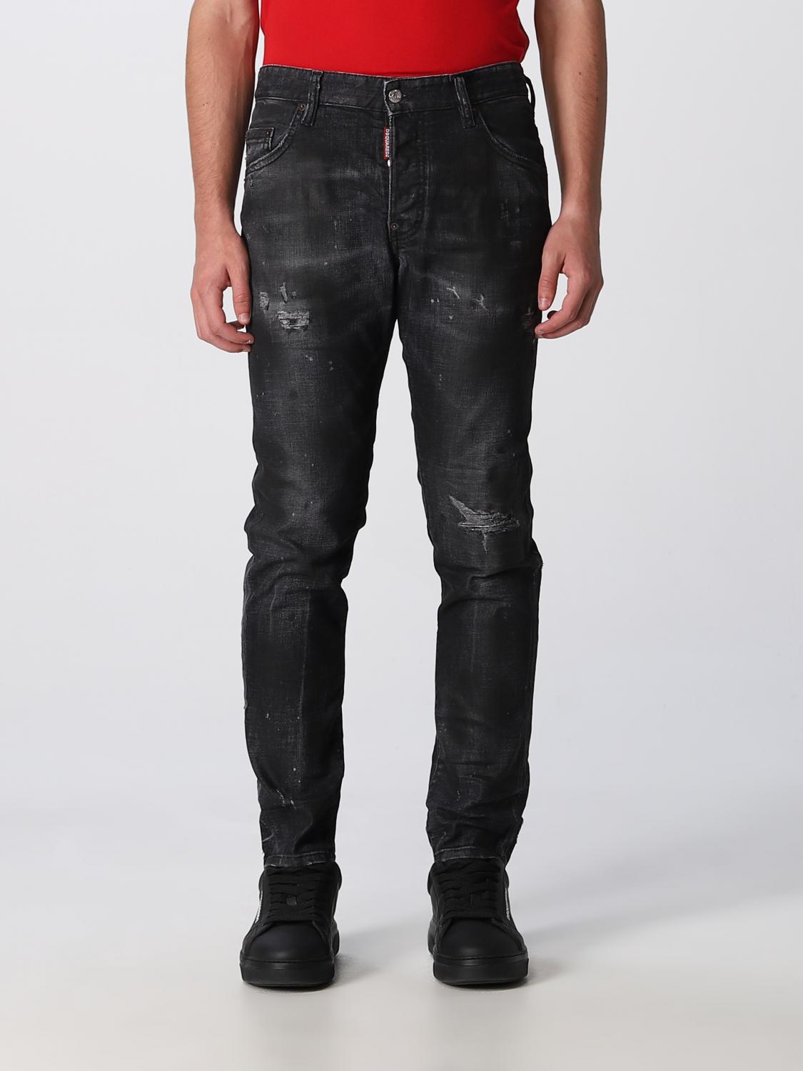 DSQUARED2: Jeans men - Black | Dsquared2 jeans S71LB1090S30357 online ...