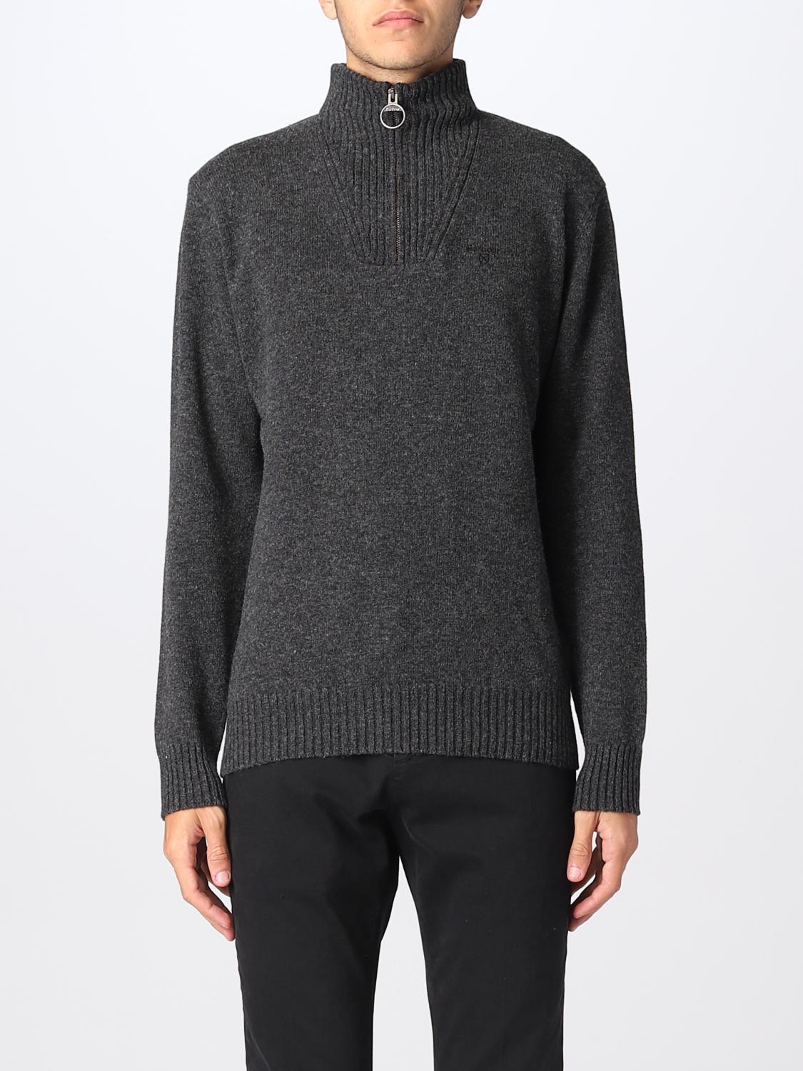 BARBOUR: Sweater men - Grey | Barbour cardigan MKN0339 online at GIGLIO.COM