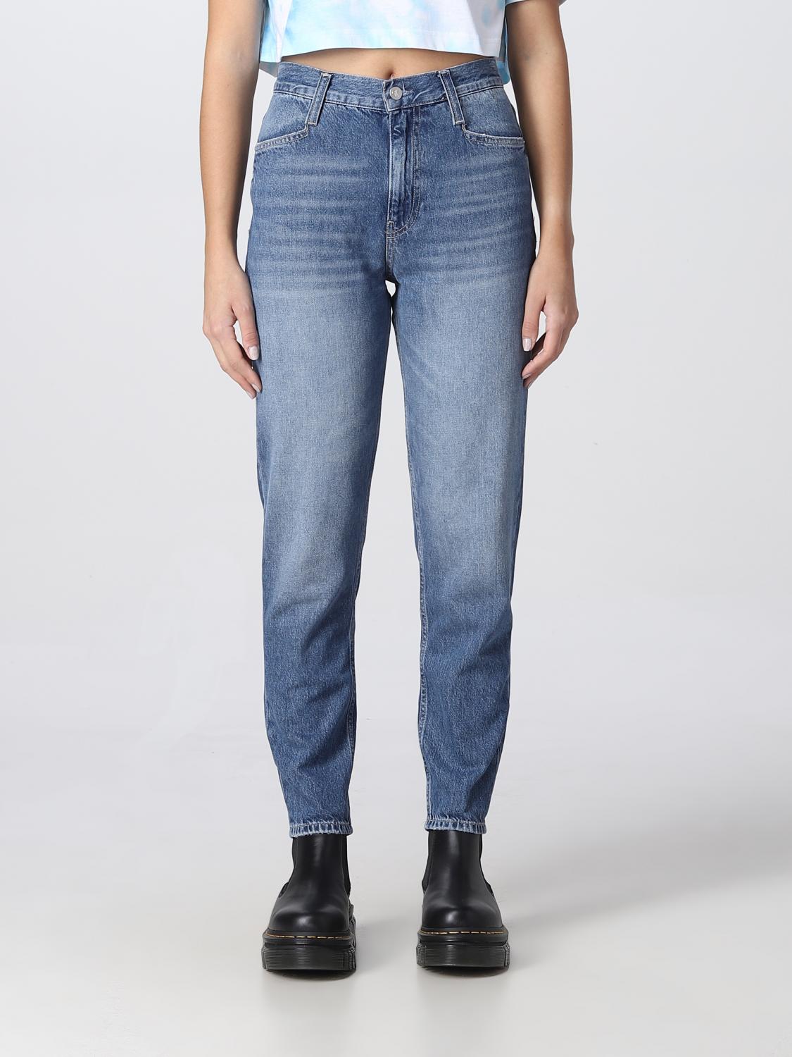 CALVIN KLEIN JEANS: washed denim jeans - Denim | Calvin Klein Jeans jeans J20J219329 online at ...