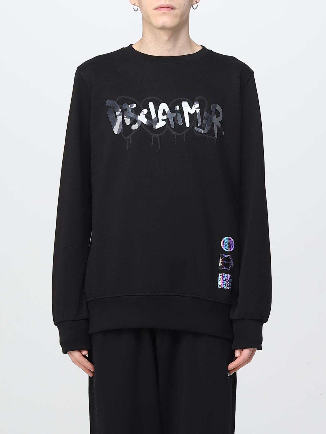 DISCLAIMER: Sweater men - Black | Disclaimer sweatshirt 22IDS53111 ...