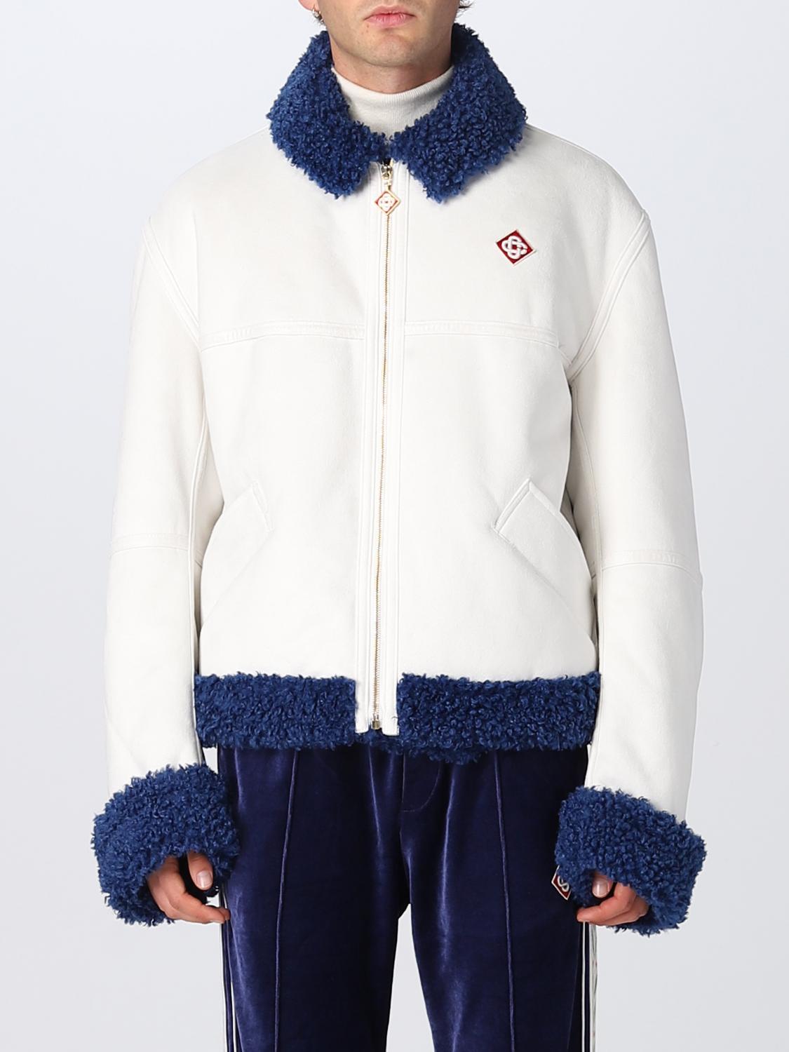 CASABLANCA: Coat men - White | Casablanca jacket MF22JK014 FAUX FUR ...