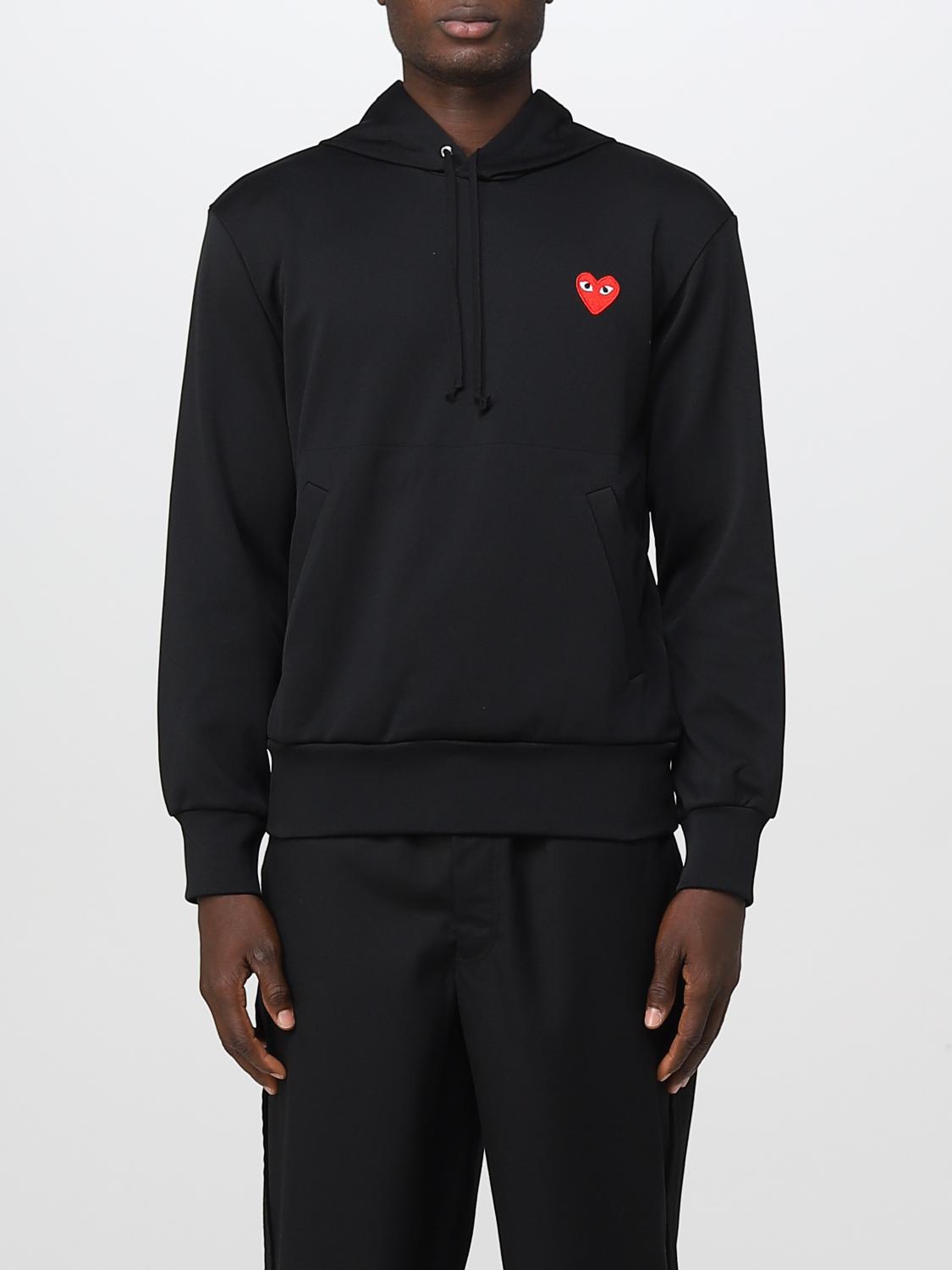 COMME DES GARCONS PLAY: Sweatshirt men - Black | Comme Des Garcons Play sweatshirt P1T174 online ...