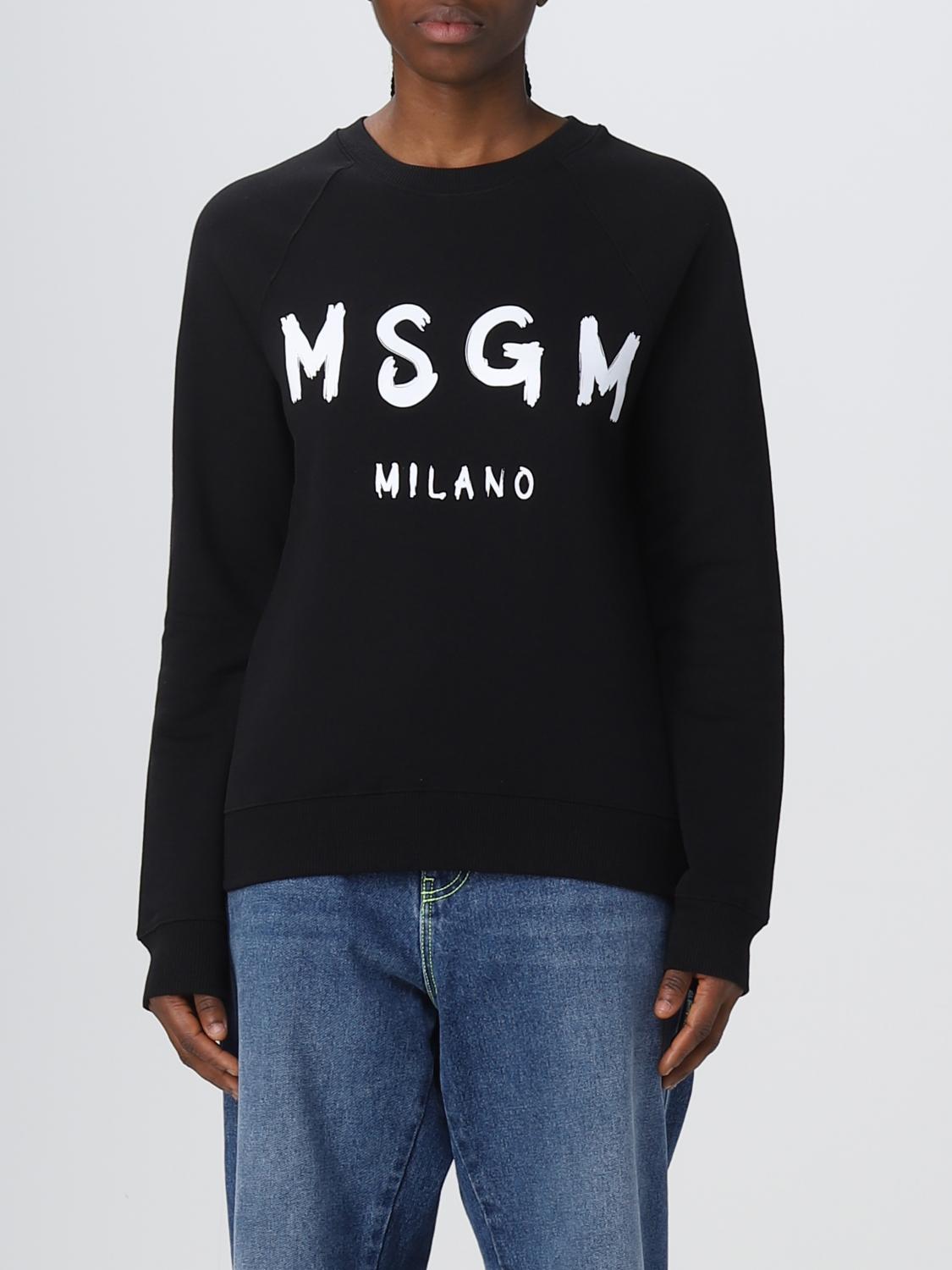 MSGM: Sweatshirt women - Black | MSGM sweatshirt 2000MDM513200001 online at GIGLIO.COM