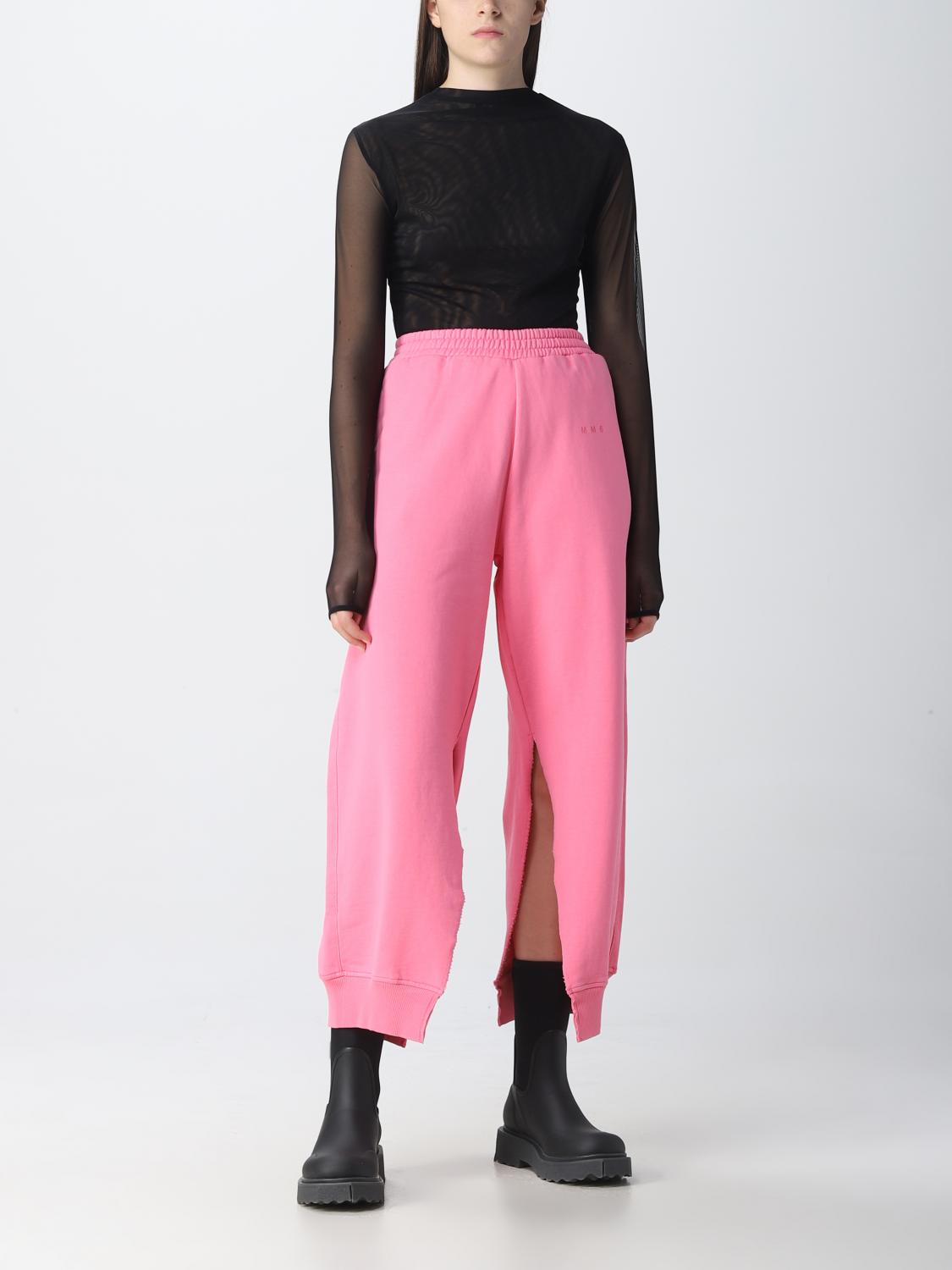 MM6 MAISON MARGIELA: Pants women - Pink | Mm6 Maison Margiela pants ...