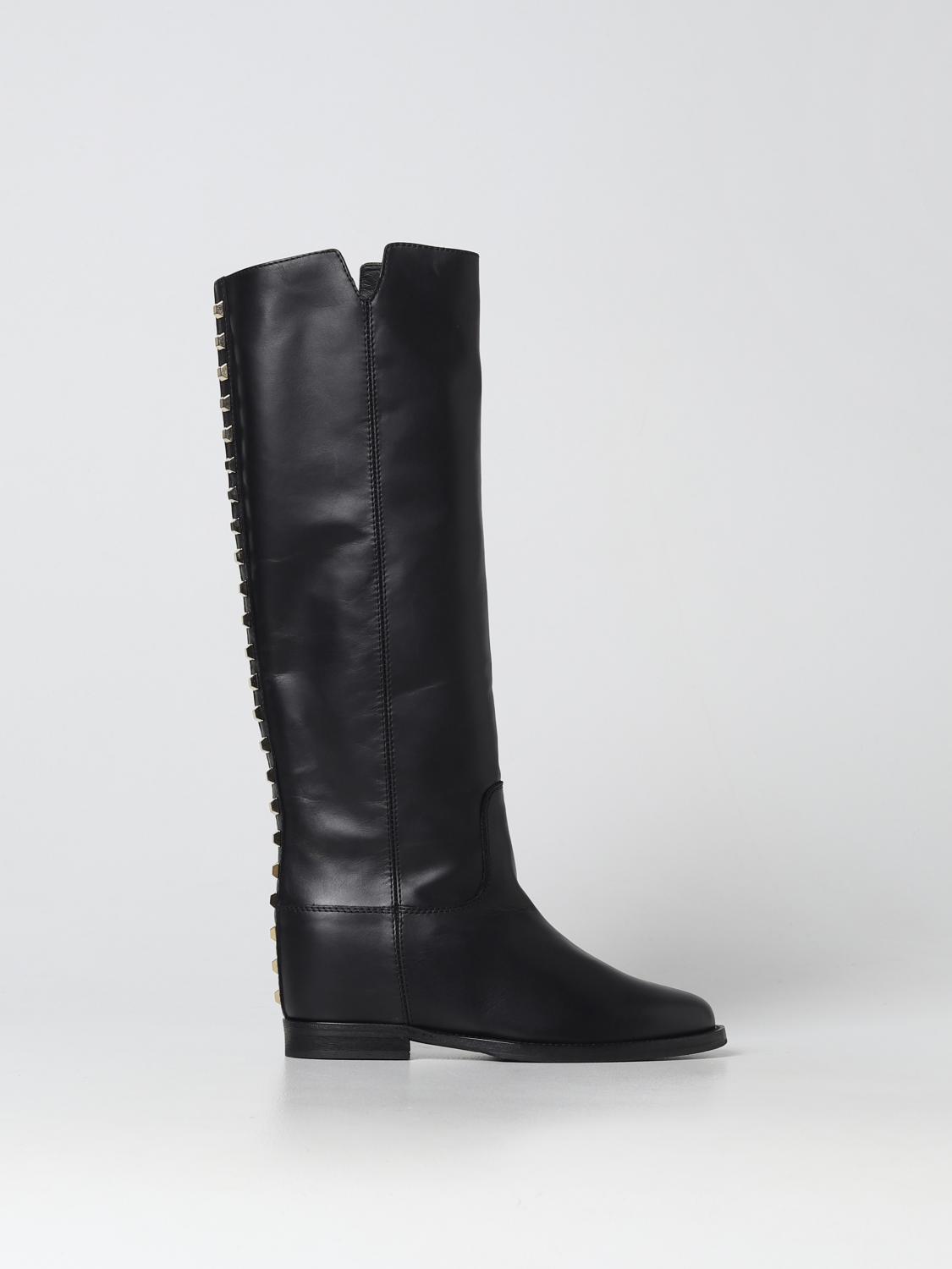VIA ROMA 15: Boots women - Black | Via Roma 15 boots 3729 online at ...