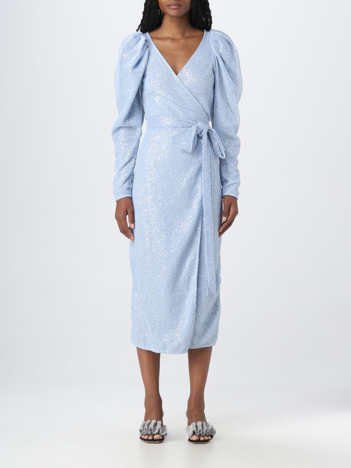 ROTATE: Dress woman - Blue | Rotate dress RT2208 online at GIGLIO.COM