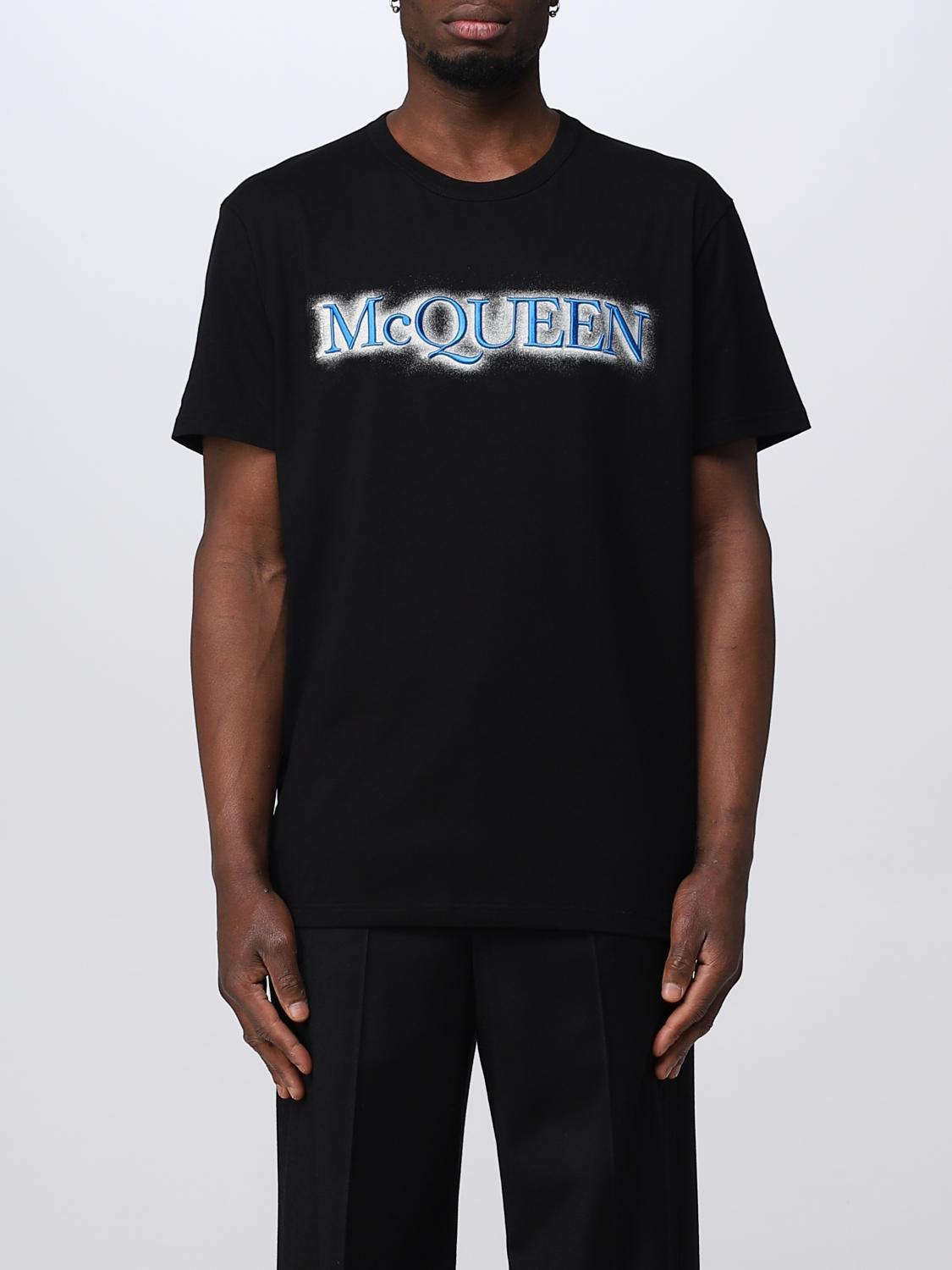 McQueen T-shirt with logo - Black | 727270QUZ12 | GIGLIO.COM
