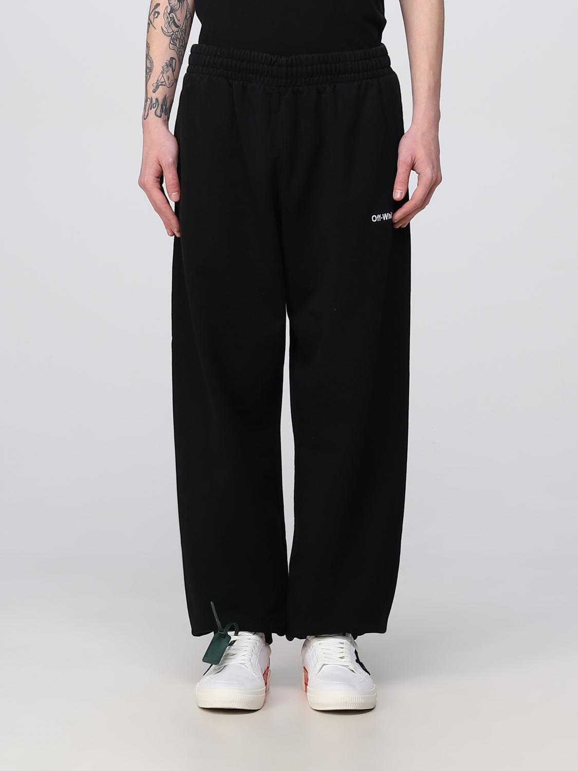 OFF-WHITE: stretch cotton pants - Black | Off-White pants ...