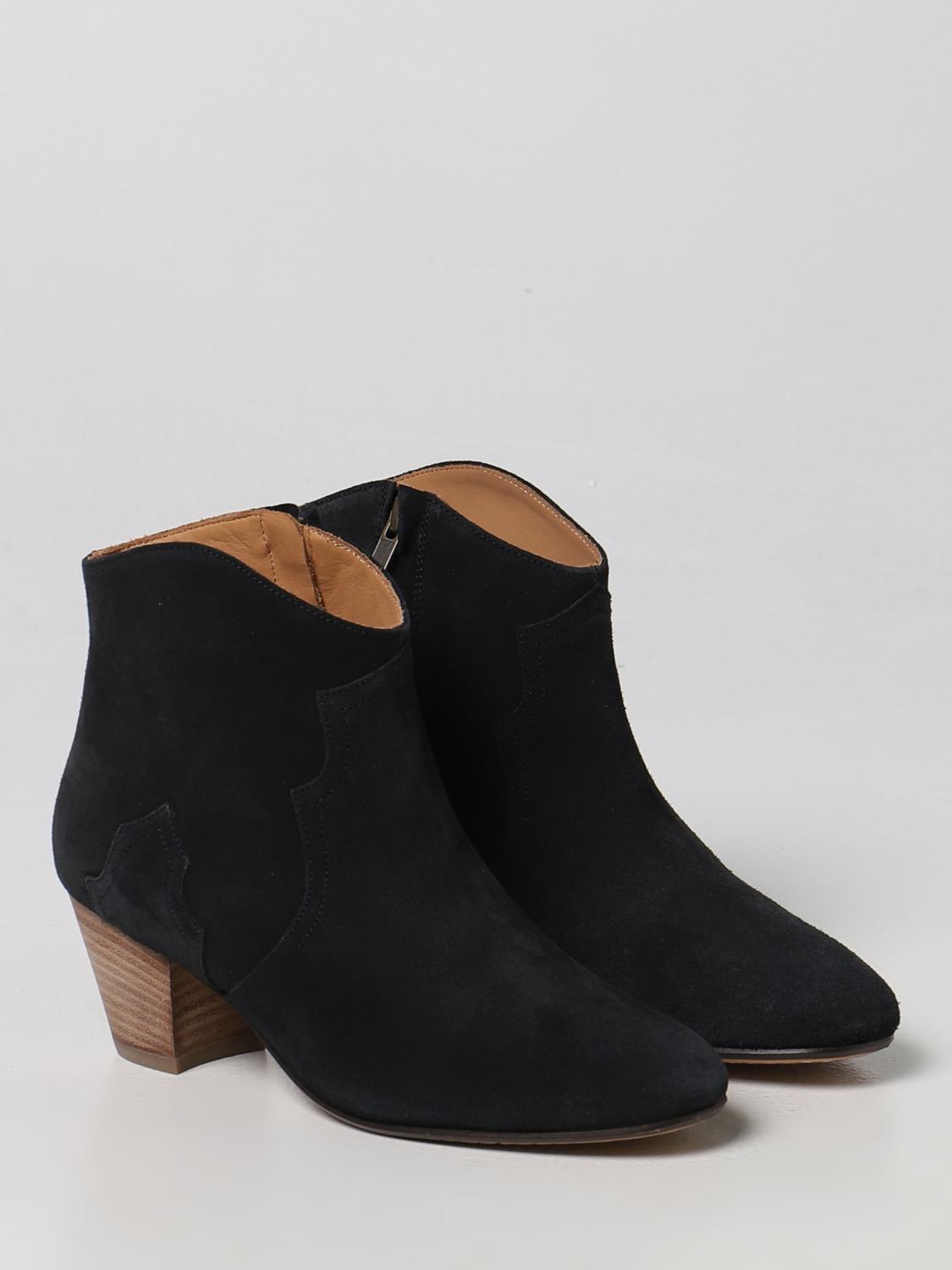 ISABEL MARANT: Flat booties woman - Black | Isabel Marant flat ankle ...