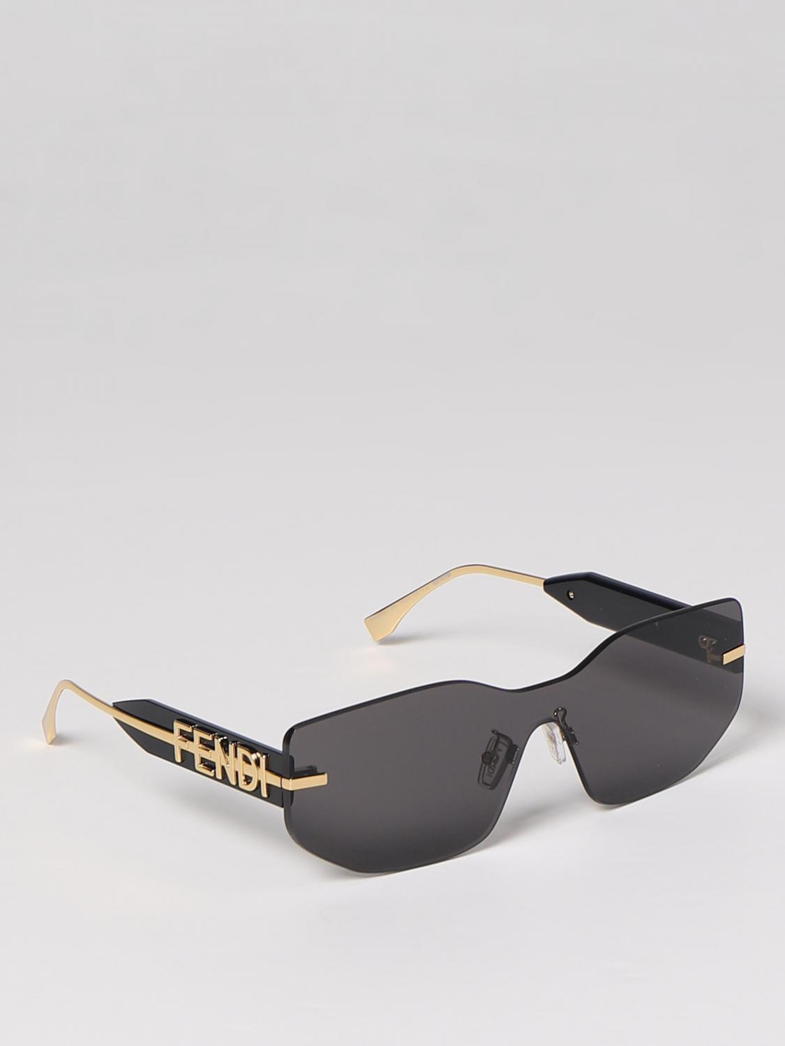 FENDI: Occhiali da sole in metallo - Grigio | Occhiali Da Sole Fendi ...