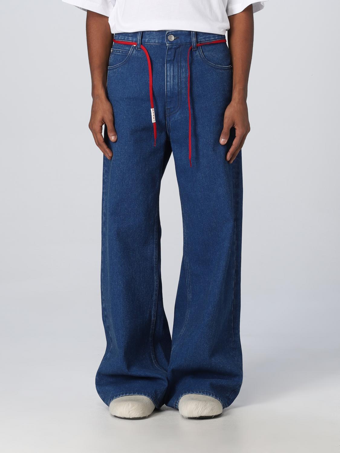 MARNI: denim pants - Blue | Marni pants PUJU0019A0USCU83 online at ...