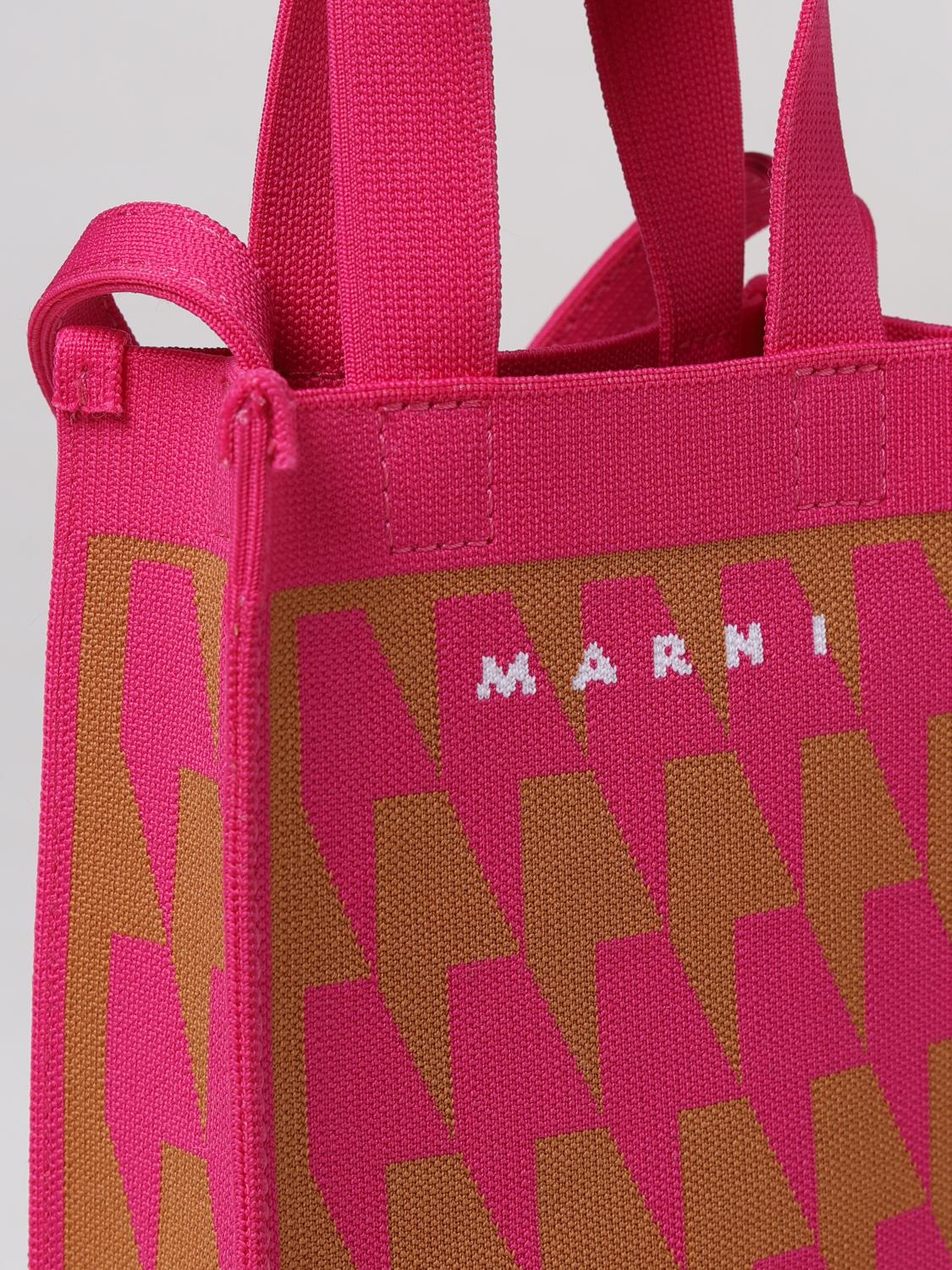 MARNI: bag in jacquard fabric - Pink | Marni mini bag SHMP0085A1P4556 ...