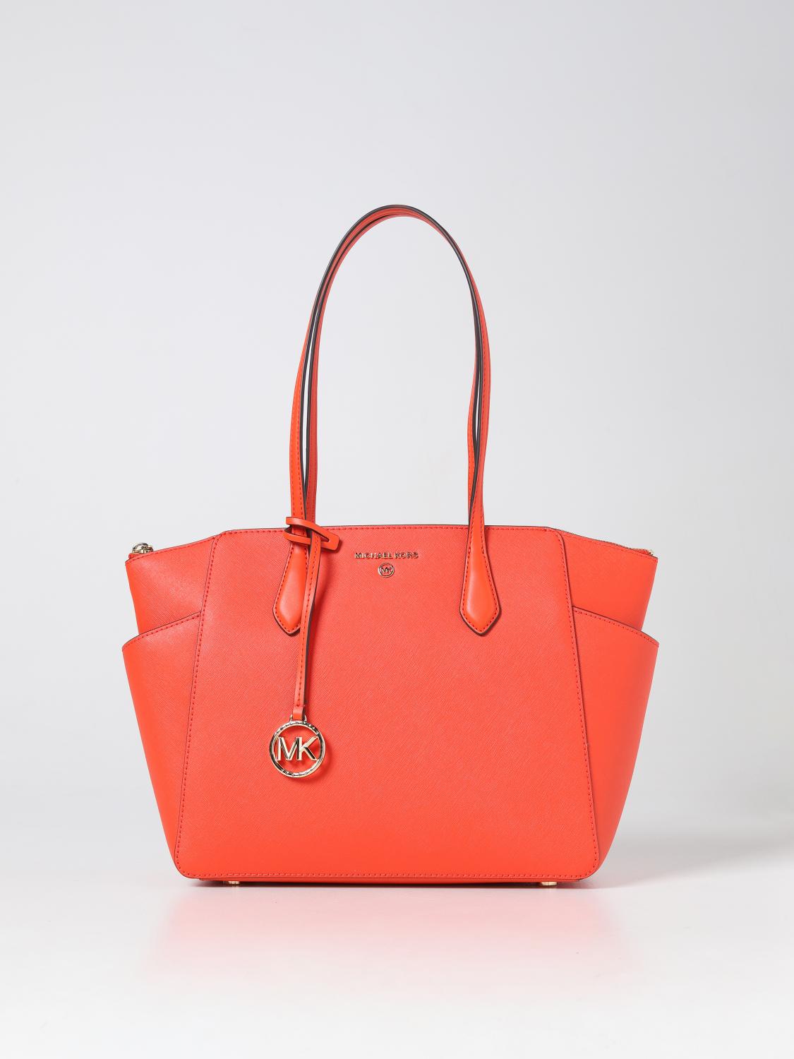 MICHAEL KORS: bag in saffiano leather - Orange | Michael Kors tote bags ...