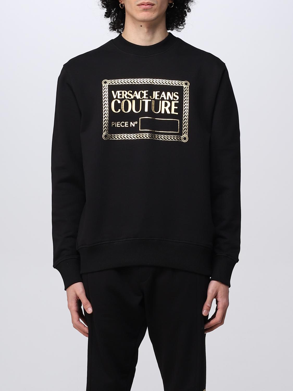 VERSACE JEANS COUTURE: Sudadera hombre , Negro | Sudadera Versace Jeans ...