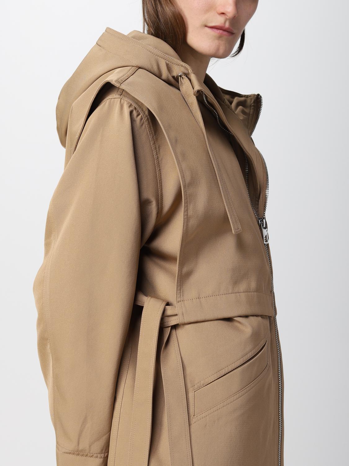 GANNI: Petrified Oak coat in recycled gabardine - Beige | Ganni jacket ...