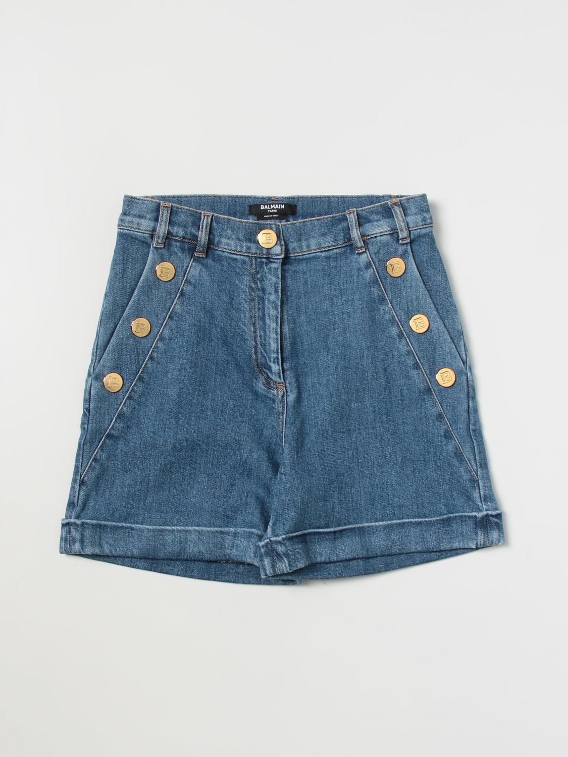 BALMAIN: Short kids Kids - Blue | Balmain shorts BS6A09D0038 online at ...