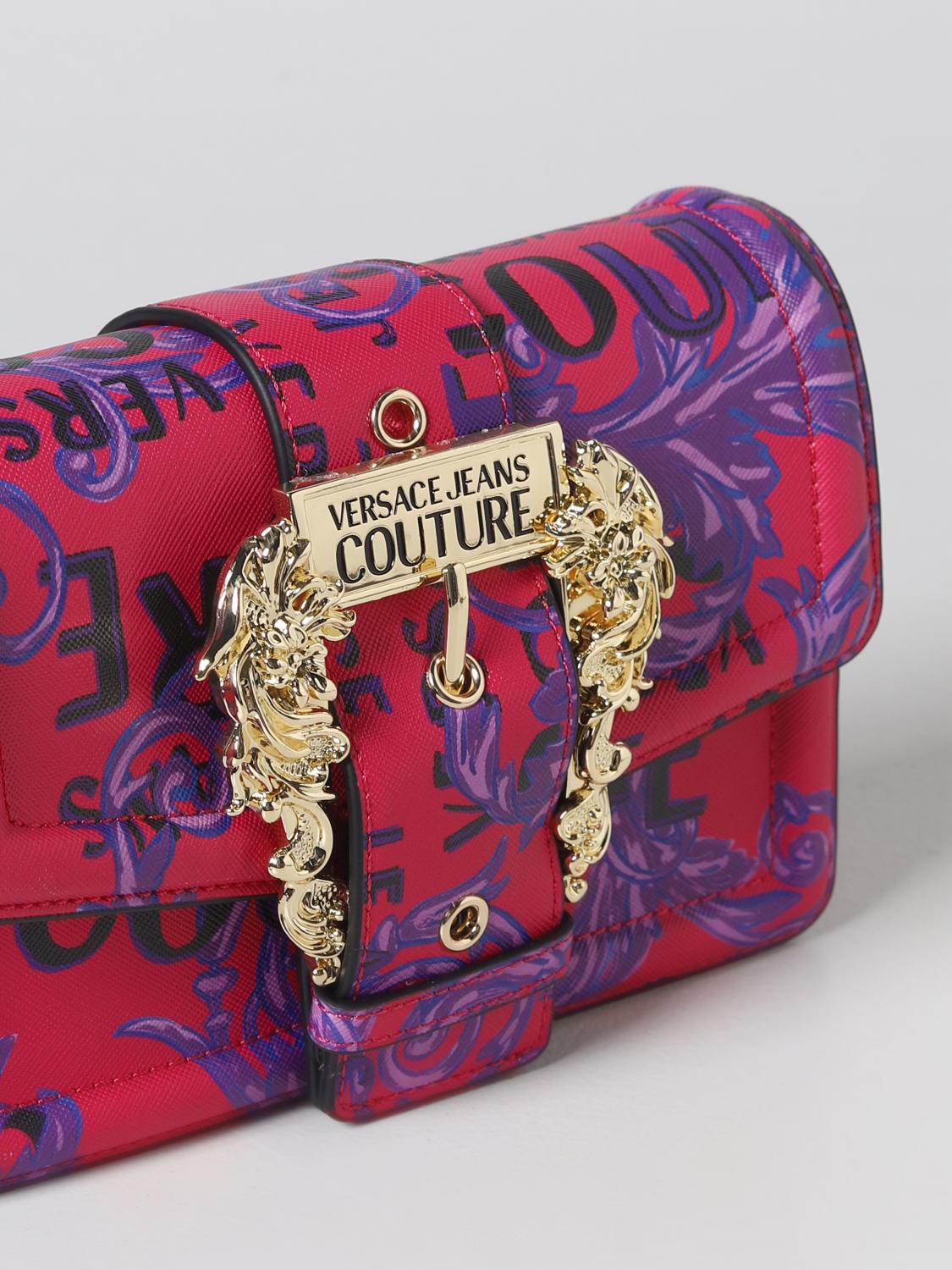 Versace Jeans Couture Bag With All Over Baroque Print Fuchsia